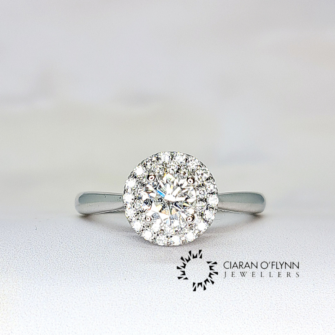 Diamond Halo Engagement Ring | Ciaran O Flynn | Dungarvan – Ciaran O ...